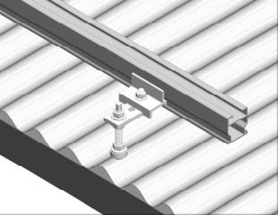 China Customized Metal Roof Solar Mounting Systems Unique Clamp For Pitch Roof for sale