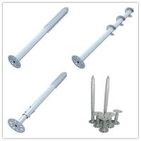 China Durable Solar Ground Screws , Solar Panel Metal Ground Screw Flange Plate Steel Material for sale