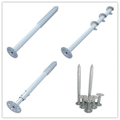 China Durable Solar Ground Screws , Solar Panel Metal Ground Screw Flange Plate Steel Material for sale