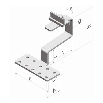 China One For All Unique Clamps Customized Solar Roof Hooks and Hanger Bolts Suitable For The Framed Modules for sale