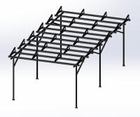 China PV Energy Carport Solar Systems Silver Pre Assembled Agricultural Greenhouse Brackets for sale