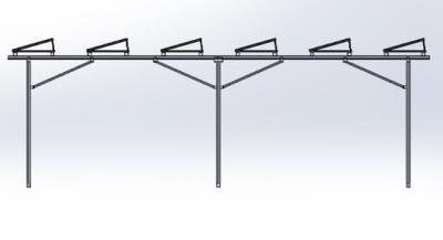China PV Energy Carport Solar Systems Silver Pre Assembled Agricultural Greenhouse Brackets for sale