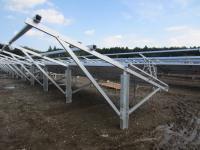 China H - Beam Solar Panel Pole Mount Bracket Single Pole Hot Dig Galvanized Steel Pole for sale