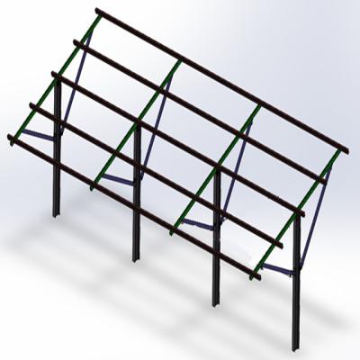 China Few Solar Ground Mount System Penetration Steel Single H - Beam Pole for sale