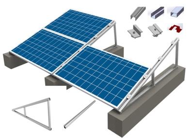 China Adjustable Pre Assembled Triangle Flat Roof Solar Mounting System for sale