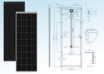 China 180 Watt White Backsheet Monocrystalline Solar PV Panel for sale
