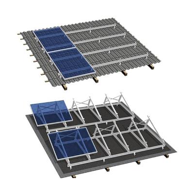 China 10KW 30KW Home Power Supply Flat Roof Solar Mounting System Aluminum for sale