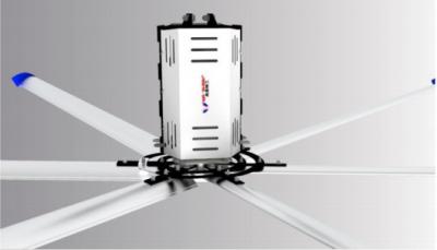 China 50Hz HVLS Ceiling Fan High Volume Low Speed Fan For Logistical Warehouses for sale