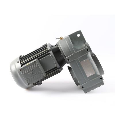 China Flange Mounted 90 Degree Parallel Shaft Helical Gear Motor Cast Iron for sale