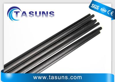 China 350-450mm Pultruded Carbon Rods , 6mm T300 Carbon Fiber Round Stock for sale