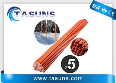 China Pultruded Fiberglass Reinforcement Bars For Snow Marker Stakes With Reflective Tape for sale