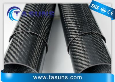 China 3k Weave Roll Wrapped Spliced Carbon Fiber Telescopic Pole Extendable for sale