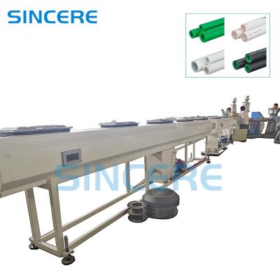 China Custom Plastic Pipe Extrusion Line Machinery With SIEMENS Motor for sale