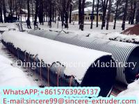China PE PP HDPE Wound Manhole Spiral Pipe Extrusion Line Hollow Walled for sale