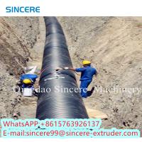 China HDPE Plastic Hollow Wall Coiled PE Spiral Pipe Extrusion Line Production Equipment for sale