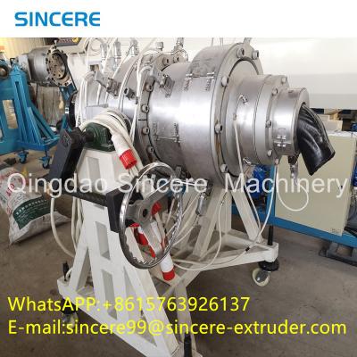 China HDPE MDPE PP PEX Plastic Pipe Extrusion Line Machine 50mm 63mm for sale