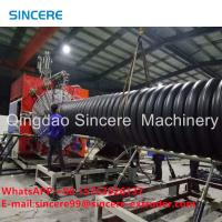 China Ribbed Spiral HDPE pVC conduit Corrugated Pipe Extrusion Line Manufacturing Machine for sale