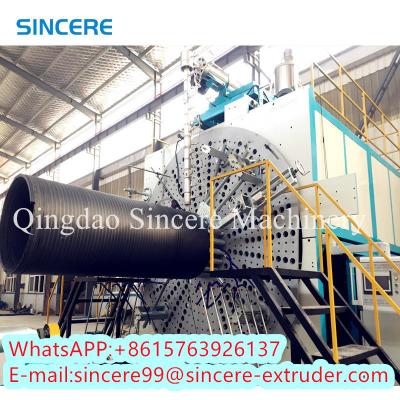 China PE HDPE Hollow Wall Spiral Pipe Fabrication Machinery for sale