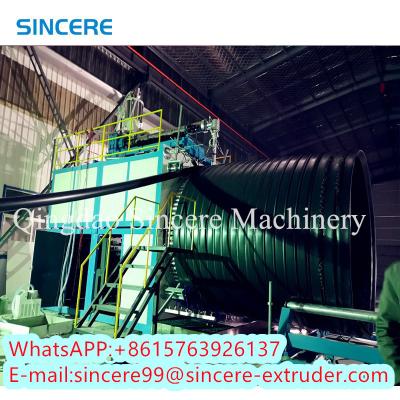 China Large Diameter Structural Wall Hollow Wall Spiral Winding Pipe Extrusion Production Line for sale
