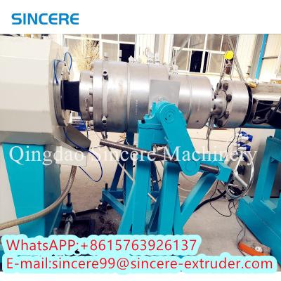 China PE / HDPE / PP Double Hollow Wall Spiral Wound Pipe Machine Line for sale