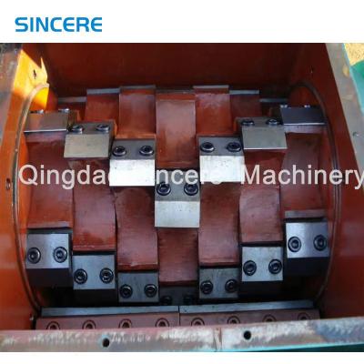 China Single Shaft Double Shaft Industrial Plastic Shredder For Bottle Flakes / Plastic Pipes for sale
