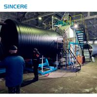 China HDPE large diameter hollow wall spiral winding pipe extrusion machine line manufacturer for sale