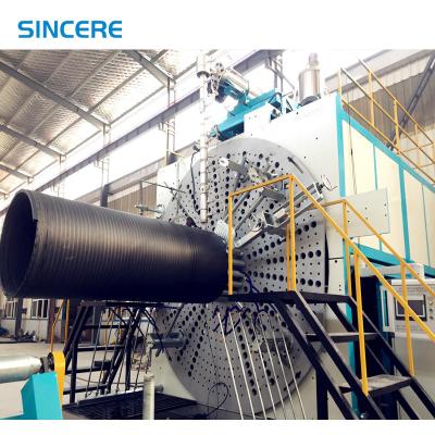 China HDPE Square Spiral Profiles Large Diameter Spiral Tube Extrusion Line for sale