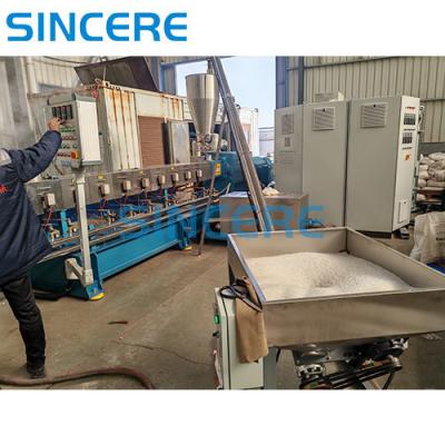 China AC Motor Plastic Pelletizing Line Polyethylene Twin Screw Extruder Plastic Machine for sale