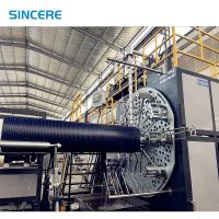 China 1200-3600mm HDPE Spiral Winding Pipe Production Line Extrusion Making Machine for Hollow Wall Corrugated Pipe for sale