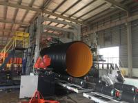 China Polyethylene Steel Strip Corrugated Pipe HDPE Spiral Pipe Extrusion Line Specialized in Producing Pipes Size 200-4000mm for sale