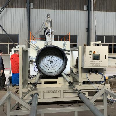 China HDPE Spiral Pipe Extrusion Line Featuring PLC Automatic Control System Customized for and Continuous Pipe Manufacturing for sale