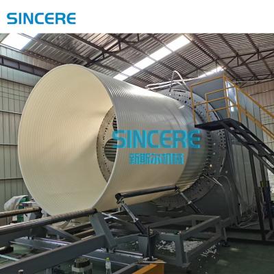 China Single-wall Pe Pipe HDPE Spiral Pipe Extrusion Line Equipped with Precision Control Systems to Ensure Consistent Plastic Pipe for sale