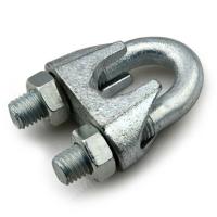 China DIN741 Wire Rope Clips,Electro Galvanized Cast Iron Malleable Steel Adjustable for sale
