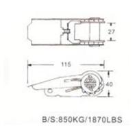 China 25mm Ratchet Buckle with Simple Handle for sale