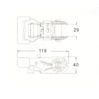 China 25mmx1500kgs Ratchet Bucklel with Rubber Handle, Ratchet Buckle Supplier in China for sale