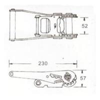 China 50mm*5Tons Ratchet Buckle with Aluminum Long Handle, RB50502 Ratchet Buckle for sale