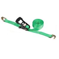 China 1.5'' 3000kg polyester Rubber Coated handle cargo lashing strap ratchet belt strap for sale