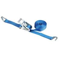 China 1.5'' 3000kg EN12195-2 100% Polyester Ratchet Tie Down with white Zinc Ratchet Buckle for sale