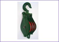 China B075 7011 Type Snatch Pulley Block Triple Sheave With Swivel Hooks for sale