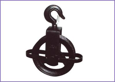China B103 Single Sheave Type Black Pulley Block with Hook for ropes for sale