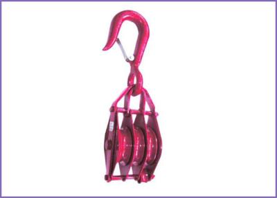 China B156 Triple Wheel Pulley With hook, Hook Type Triple wheel pulley for sale