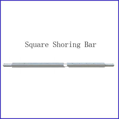 China Square Tube Shoring Bar, 50mm Square Shoring Bar, Steel Cargo Bar with Pads for sale