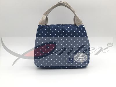 China Blue 420D Polyester Travel Cooler Bag For Picnic Large Capacity 21.5*18*17 Cm for sale