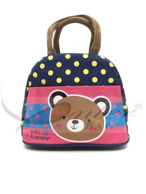 China Yellow Dots 600D Polyester Small Travel Cooler Bags To Keep Food Cold for sale