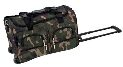 China Camouflage Waterproof Duffel Bag With Wheels , Rolling Duffle Bag Luggage for sale