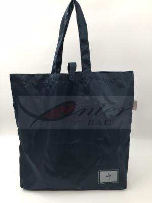China 190T Polyester Reusable Folding Shopping Bags Washable For Women / Men for sale