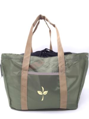 China Large Capacity Green Reusable Folding Shopping Bags Non Toxic 42*28*24 CM for sale