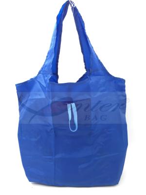 China Lightweight Reusable Shopping Bags Blue Color , Fold Up Shopping Bag For Handbag for sale
