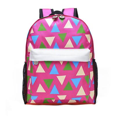 China Pink Printing Polyester Kids School Backpacks For Teenage Girls 28*37*12 CM for sale