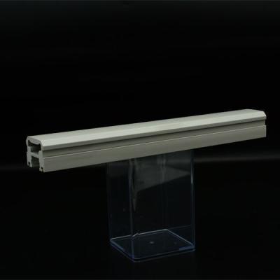 China Extrusion PVC Profile Plastic Strip Channel Grey for sale